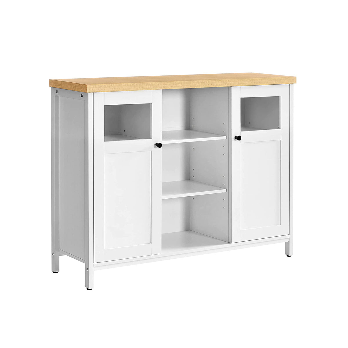 Meuble de rangement blanc boisé moderne| VASAGLE