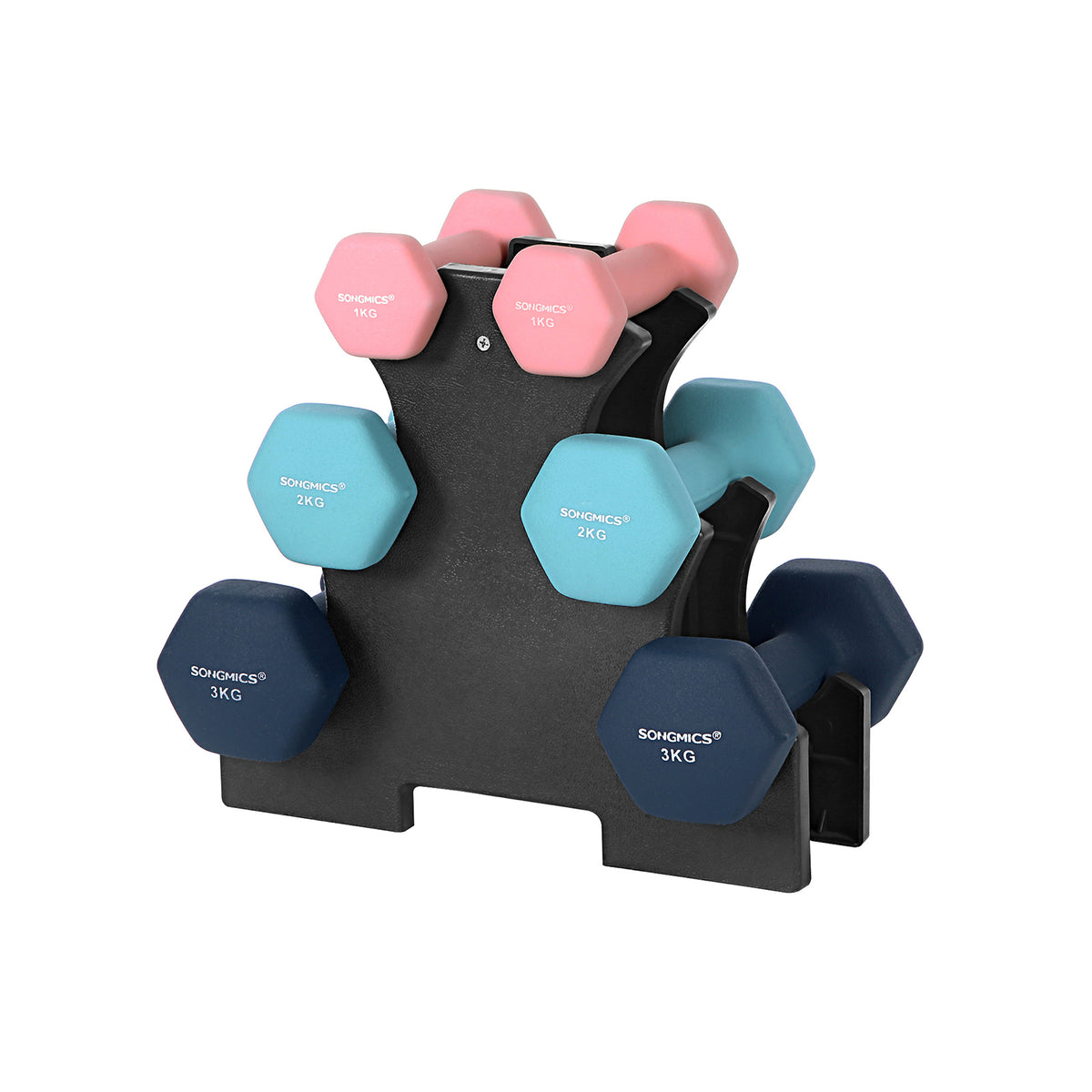 Set haltère musculation vert turquoise gris utile | SONGMICS